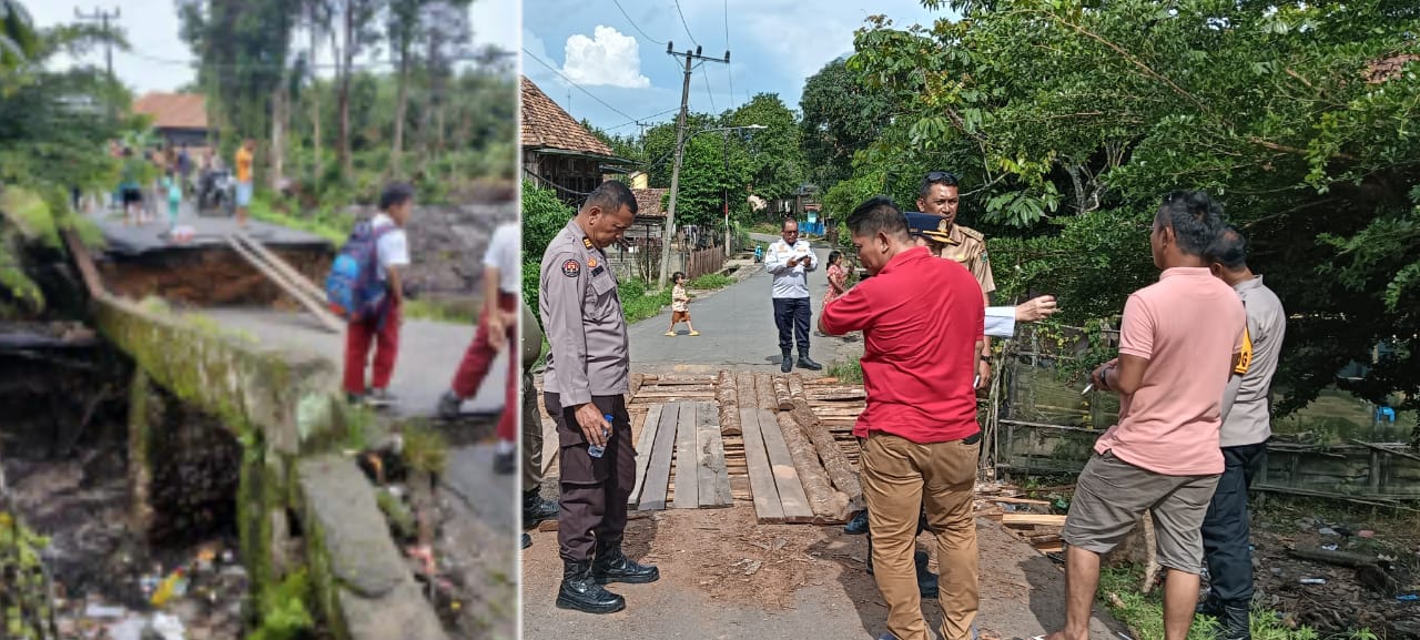 Jembatan Desa Betung Gelumbang Ambruk, Berikut Kondisi Terkininya ...